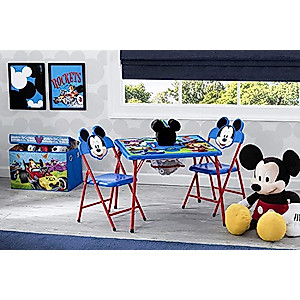 Delta Children 4-Piece Kids Furniture Set (2 Chairs and Table Set & Fabric Toy Box), Disney Mickey Mouse