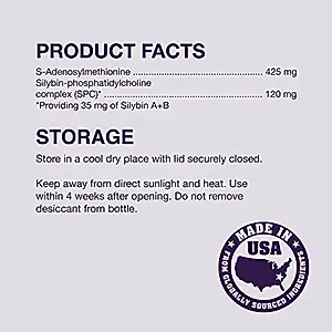 Nutramax Denamarin Liver Health Supplement for Large Dogs - With S-Adenosylmethionine (SAMe) and Silybin, 30 Tablets