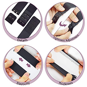 Dreamlover Elastic Bands for Wig, Adjustable Wig Strap to Secure Wig, Wig Band with Hooks for Sewing, 4 Sets