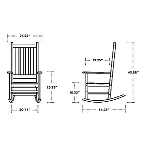 POLYWOOD® Vineyard Porch Rocking Chair (White)