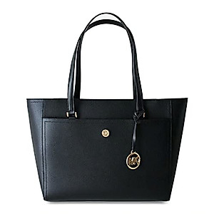 Michael Kors Maisie Large Pebbled Leather 3-in-1 Tote Bag Black MK Signature