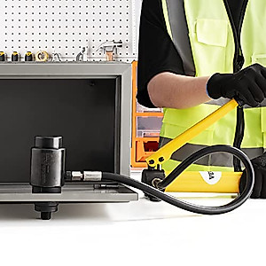 VEVOR 15 Ton Hydraulic Knockout Punch Kit, 1/2" to 4" Conduit Hole Cutter Set, KO Tool Kits W/Puncher 10 Piece, Metal Sheet Driver Tools, for Aluminum, Brass, Stainless Steel, Fiberglass and Plastic