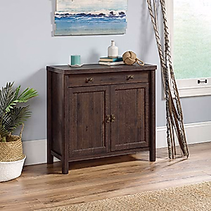 Sauder Costa Library Base, L: 31.30" x W: 14.41" x H: 30.00", Coffee Oak finish