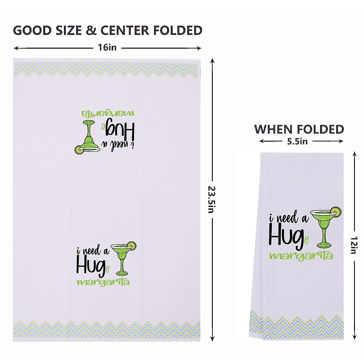 LXOMILL Margarita Funny Kitchen Towels, Margarita Taco Lovers Gifts, I Need A Huge Margarita, Cute Hostess, House Warming Gift