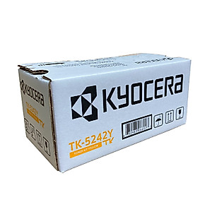 Kyocera TK-5242Y Yellow Toner Cartridge, Works with Ecosys P5026cdw / M5526cdw, Genuine, Up to 3000 Pages (1T02R7AUSV)
