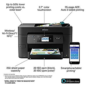 Epson WorkForce Pro WF-4720 Wireless All-in-One Color Inkjet Printer, Copier, Scanner with Wi-Fi Direct, Amazon Dash Replenishment Ready