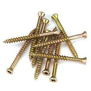 HighPoint Trim Head Screws, Yellow Zinc, 7 x 1", 100pc