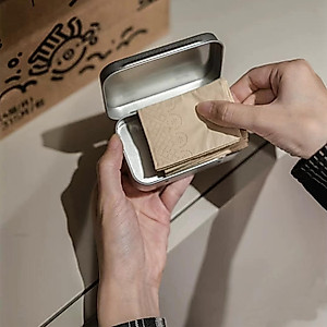 LIGHUFEIC 2 Pcs Metal Rectangular Hinged Tins Metallic Hinge Tin Box,Mini Versatile Home Storage Container Kit with Lid,Ideal for Candies, Jewelry, Crafts & More(Black)