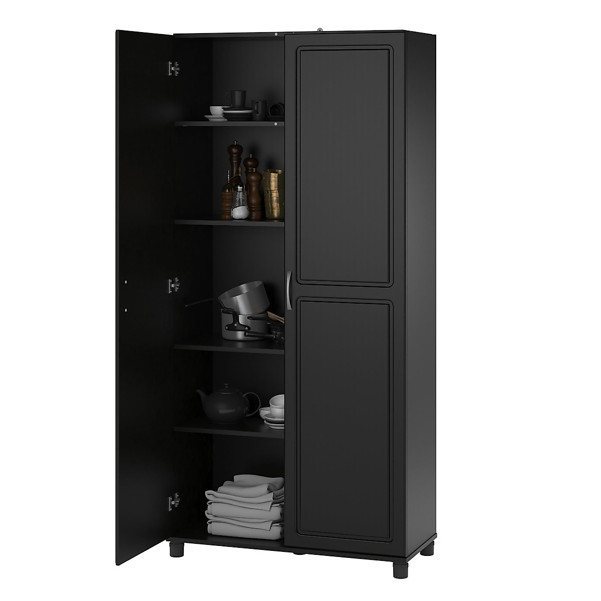 Systembuild Evolution Kendall 36" Utility Storage Cabinet, Black