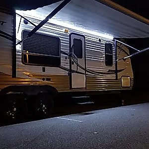 RV Awning Lights, LEDCARE 12V 16.4FT RV Underglow Led Light Kit, Waterproof RV Exterior Awning Strip Lights for Camper Motorhome Travel Trailer Canopy, White
