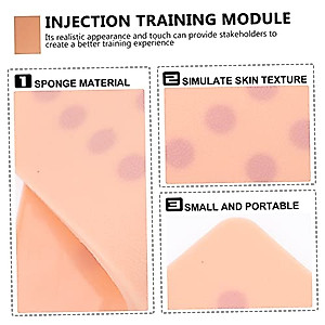 Mobestech 2pcs Skin Test Training Module Mannequin Injection Practice Pad Iv Supplies Nurse Intradermal Injection Training Pad Injection Training Module Skin Injecting Training Model