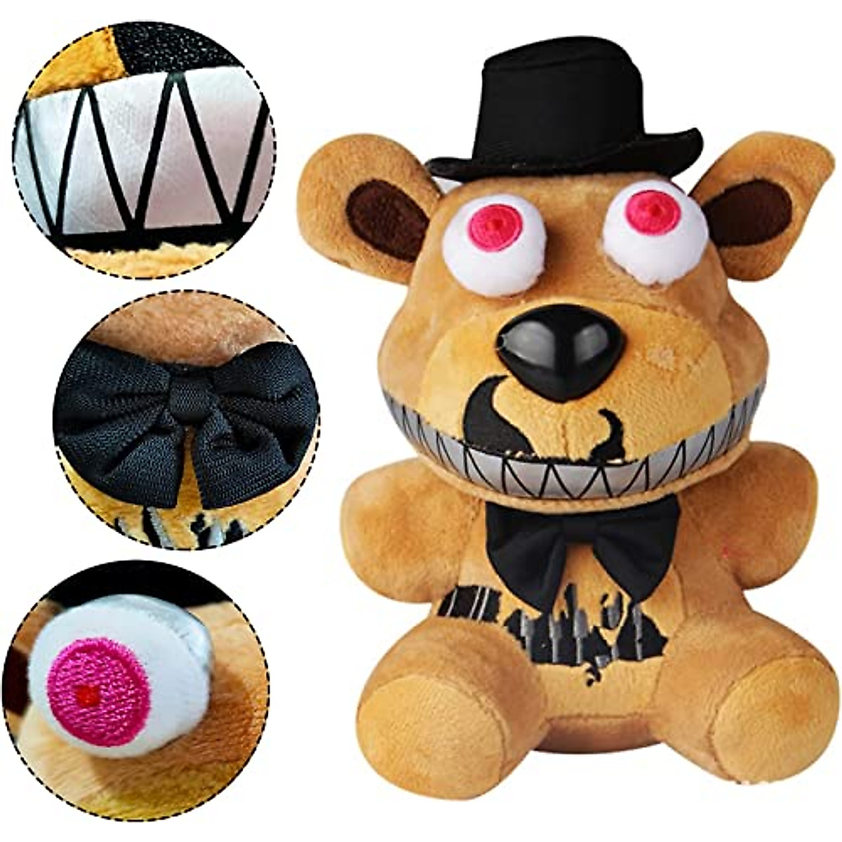 Amriver FNAF Plushies 7inch FNAF Plushies Stuffed Animals Plush Toys - Foxy Plush Bonnie Plush Christmas Stuffed Plush Kids Toy
