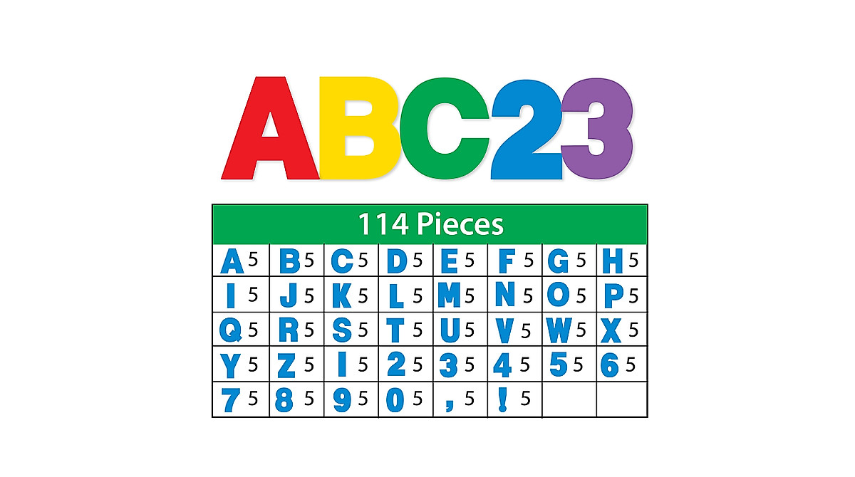 ArtSkills Jumbo 4" Sticky Color Letters & Numbers for Creative Projects