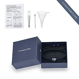 constantlife Heart Shape Urn Bracelet for Ashes Black Braided Rope Adjustable Bangle Cremation Jewelry Keepsake Memorial Gift for Women (Colorful)