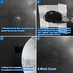 Granite, Marble and Quartz Countertops chip Repair Kit - Fix Nicks, Chips, or Scratches on Granite, Marble Porcelain, corian, Travertine, Quartz and Other Natural Stone and Acrylic Surfaces.（Black）