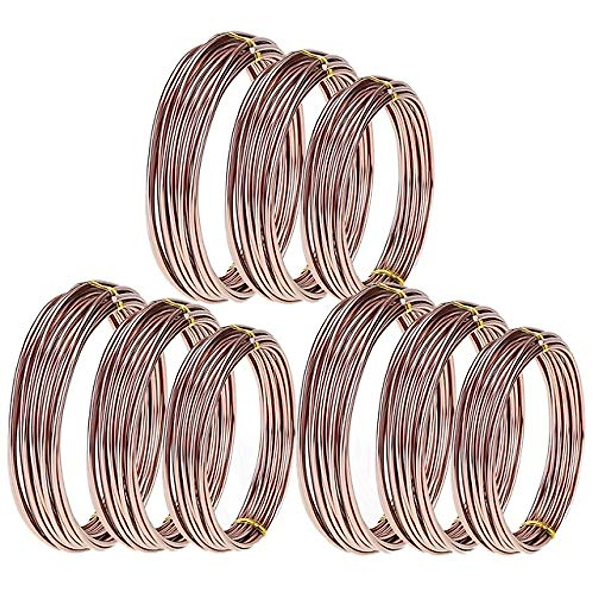Pumbaa 5rolls Artists Craft Starter Anodized Aluminum Garden Beginner Bonsai Training Wire Set Easy Bending Flexible Holding Branch