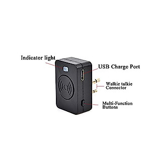 HYS Bluetooth Earpiece Headset with Finger PTT for Motorola BRP40 CP200 CP200D CP185 CLS1410 CLS1110 DTR650 RDU2020 RDU4100 RDU4160D RDU2080D Yaesu FT-4XR FT-4VR FT-65R FT-25R Handheld Walkie-Talkie