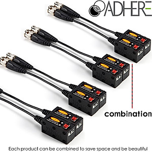 VIMVIP 1080P AHD/HD-CVI/TVI/CVBS Passive HD Video Balun Transmitter 4 Pairs (UTP Up to 350M-600M)