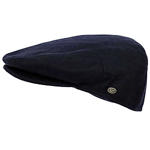 Epoch Men's Classic Newsboy Cap, Flat Ivy Hat, Snap Brim Herringbone Tweed Cap (X-Large, 1581-Navy)