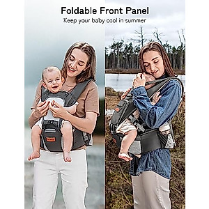 besrey Baby Carrier Front Facing Holder, Hip Seat, Dad Kangaroo Carrier Summer, Toddler Chest Hybrid Wrap Carrier, Mens Ergonomic Body Carrier Backpack, Easy Infant Carrier Mesh, Forward Soft Carrier