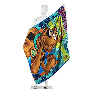 The Northwest Company Warner Brothers Scooby-Doo, "Whole Gang" Micro Raschel Throw Blanket, 46" x 60", Multi Color