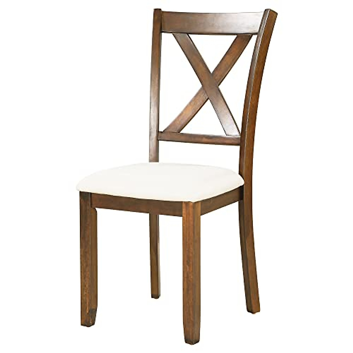 WOZNLA 6-Piece Farmhouse Rustic Dining Table Set - Rectangular Wood Table and Chairs with Padded Seats - Perfect Family Kitchen Furniture for Gatherings and Meals