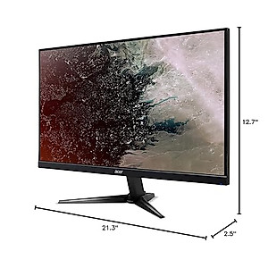 Acer Nitro QG241Y Pbmiipx 23.8" Full HD (1920 x 1080) VA Gaming Monitor with AMD FreeSync Premium Technology, Up to 165Hz, 1ms (VRB), HDR10, (1 Display Port 1.2, 1 x HDMI 2.0 & 1.4)