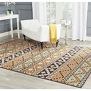 SAFAVIEH Veranda Collection Accent Rug - 2'7" x 5', Terracotta & Chocolate, Boho Floral Design, Non-Shedding & Easy Care, Indoor/Outdoor & Washable-Ideal for Patio, Backyard, Mudroom (VER095-0752)