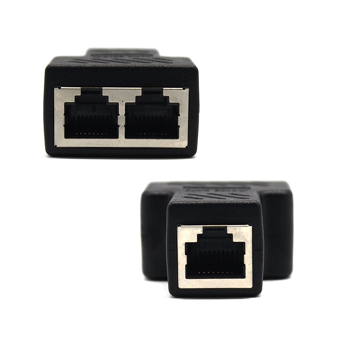 MOTONG RJ45 Splitter Adapter 1 to 2 Dual Female Port CAT 5/CAT 6 LAN Ethernet Socket Splitter Connector Adapter