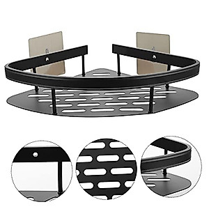 Holibanna Triangle Shelf Wall Mounted Shelves for Storage Corner Wall Shelves Bathroom Corner Storage Wall Floating Shelf Wall Mounted Bathroom Shelf Shower Towel Shelf Corner Shelf Tray