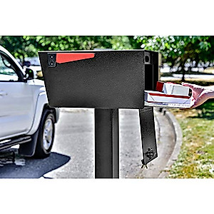 Mail Boss 7526 Mail Manager Street Safe Locking Security Mailbox, Black