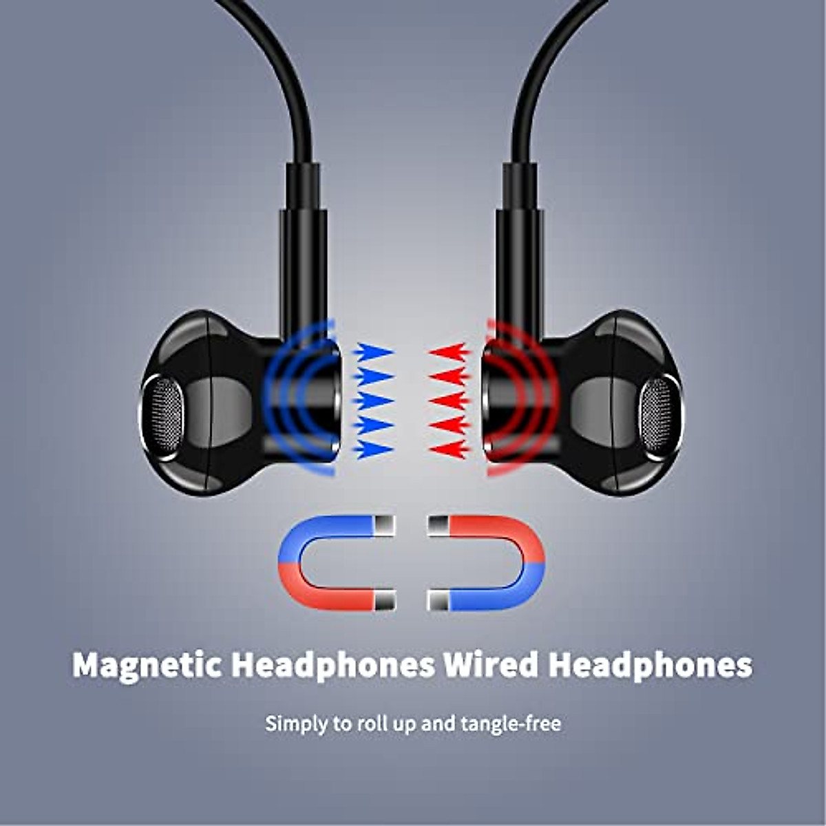 COOYA Wired Earbuds for Galaxy A12 Google Pixel 5a 4a 3a Magnetic in-Ear 3.5mm Headphones with Microphone Noise Isolation Audio Wired Earphones for Samsung A11 A13 A71 A51 A52 S10 iPad iPhone 6 6s 5s