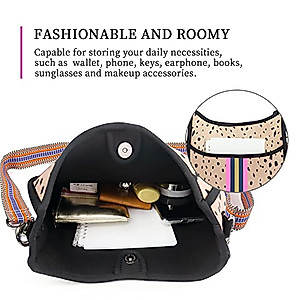 ORAD Neoprene Bag Crossbody Shoulder Bag Messenger Bag with Adjustable Strap (Leopard)