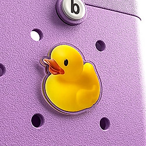 BOGGBeans Rubber Ducky Charm for Bogg Bag, Simply Southern Totes, and Similar Styles. Acrylic 3" Animal Charm Accessories for Beach Totes