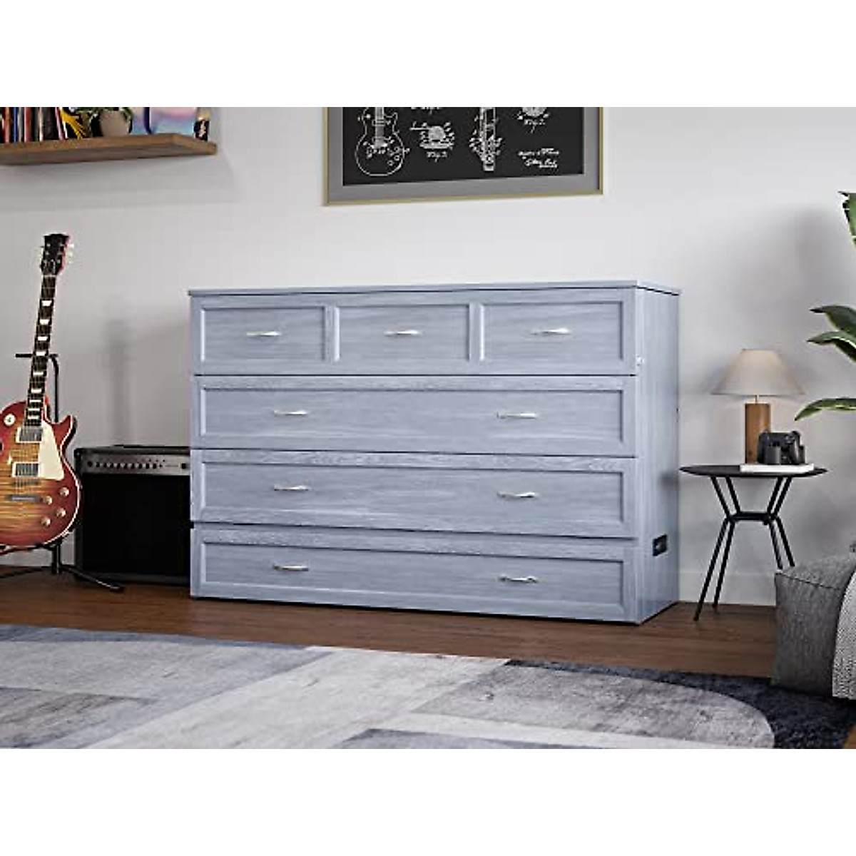 AFI, Northfield Murphy Bed Chest, Queen, Driftwood