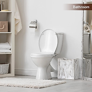 ETELI 2 Packs Wood Trash Can Rustic Waste Basket Small Wooden Garbage Can with Double Handles for Bedroom Bathroom Office Living Room, Rustic Grey White