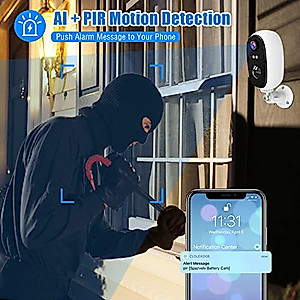 Spazvolv Outdoor Security Camera,2K Wireless Cameras for Home Security, Spotlight Siren Alarm Rechargeable Battery Cam, Color Night Vision, PIR Motion Detection, 2 Way Talk, IP65 Waterproof,SD/Cloud