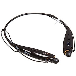 LG Electronics HBS-700 Wireless Bluetooth Stereo Headset - Retail Packaging - Black/Orange