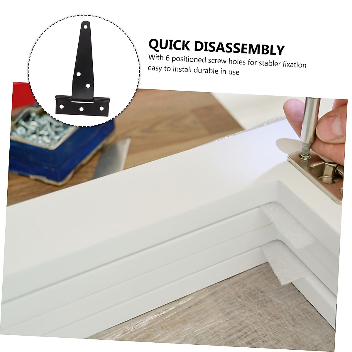 Uonlytech 6PCS 4 Black Door Hinges gate Hinges for Wooden Fences Heavy Duty shed Hinges Decorative Hinge Kitchen Cabinet Hinges self Closing Hinges Concealed Hinges Fence Hinges Bracket Belt