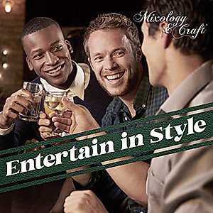 Mixology Bartender Kit: 10-Piece Bar Tool Set with Bamboo Stand | Perfect Home Bartending Kit and Martini Cocktail Shaker Set For a Perfect Drink Mixing Experience | Fun Housewarming Gift (Silver)