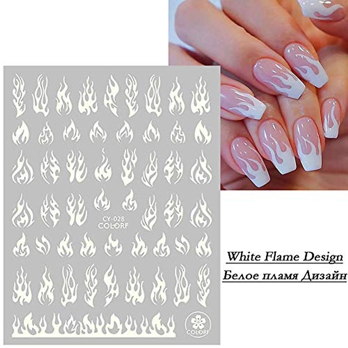 Butterfly Nail Art Stickers 3D Luminous Nail Art Supplies Self Adhesive Nail Decals Flame Star Moon Heart Designer Nail Stickers for Women Acrylic Nails Design Manicure Art Decorations 6 Sheets