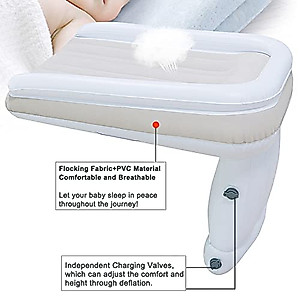 GEMGO Inflatable Airplane Bed for Toddler Travel Baby Travel Airplane Bed | Inflatable Toddler Travel Bed | Infant Airplane Bed | Fits Most Airplane Economy Seats for Convenient Toddler Travel