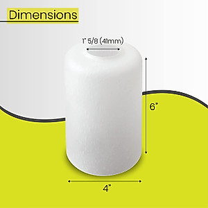 Bubble glass lamp Shade, 3 Packs seeded glass shade replacement Frosted white cylinder for pendant light fixture table lamps chandelier 1" 5/8 fitter