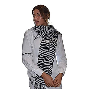 Sexy Basics 2 Pack Super Soft & Luxurious Cashmere Feel Winter Scarf Wrap / 72" Long (2 PACK-LEOPARD BLACK & PURPLE, 72x12)