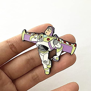 Anime Buzz Lightyea Pins, Cartoon Toy Stoy Cosplay Environmental Zinc Alloy Metal Breastpin, Gifts for Women and Girls (2)