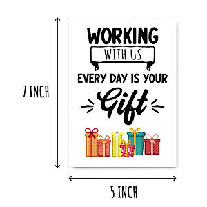 NTVShop Funny Birthday Card - Cute Coworker Birthday Card - Funny Office Card - Anniversary Card For Friend Coworker Boss
