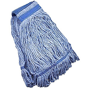 Mop Head Replacement Commercial Heavy Duty String Blue Wet Mop Heads for 3 Typs Commercial Mop Handle(1,Large)