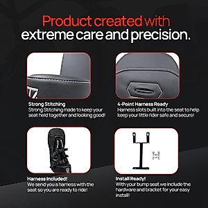 UTVMA Maverick X3/X3 MAX Bump Seat with 4-point Harness | Center Seat | Middle Seat | Kid Seat | Hump Seat