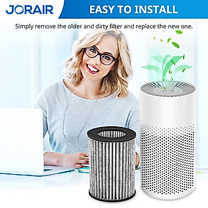 JORAIR True HEPA Replacement Filters Compatible with AM-1A Mini Portable Air Purifier, Hepa Filters for Model AM-1A, 2 Pack