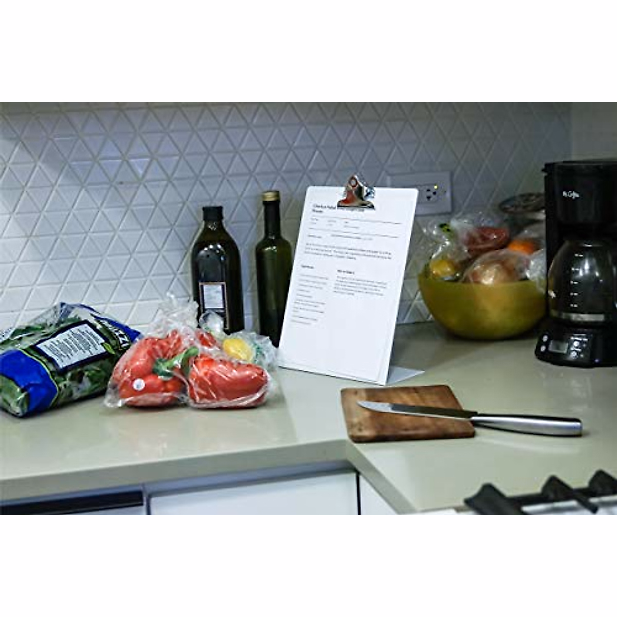 Saunders White Free Standing Clipboard - Fits 8.5 x 11 inch Letter Size Documents - Ideal for Home, Office, and Business Use (22525)